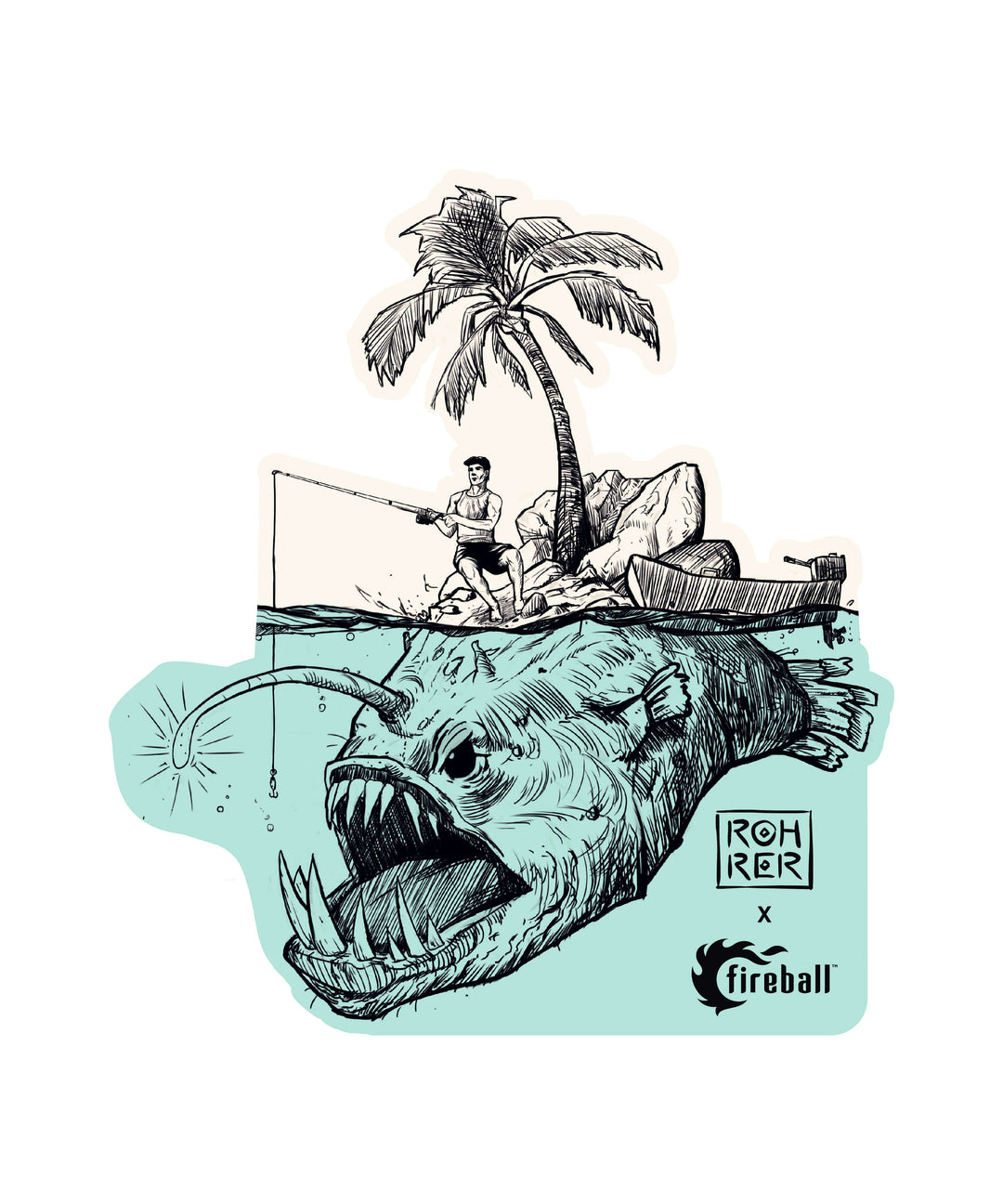 Fireball Rohrer Fishing Sticker - 1 Sticker – Fireball Supply