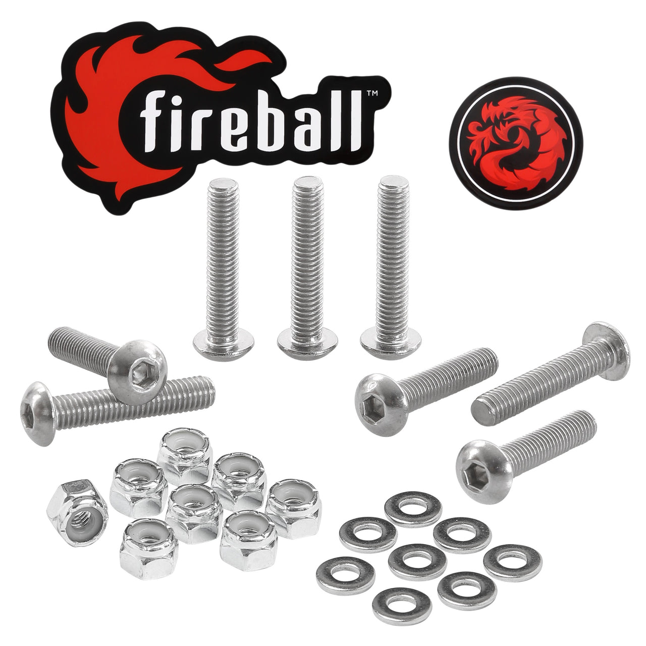 Fireball Dragon Stainless Steel Hardware Set, Silver – Fireball Supply